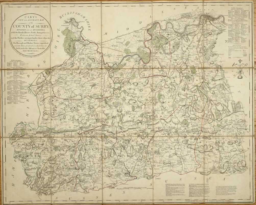 Cary's New and Accurate Map of the County of Surry; Divided into its ...