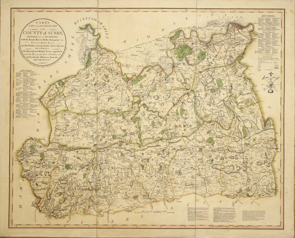 Cary's New and Accurate Map of the County of Surry; Divided into its ...
