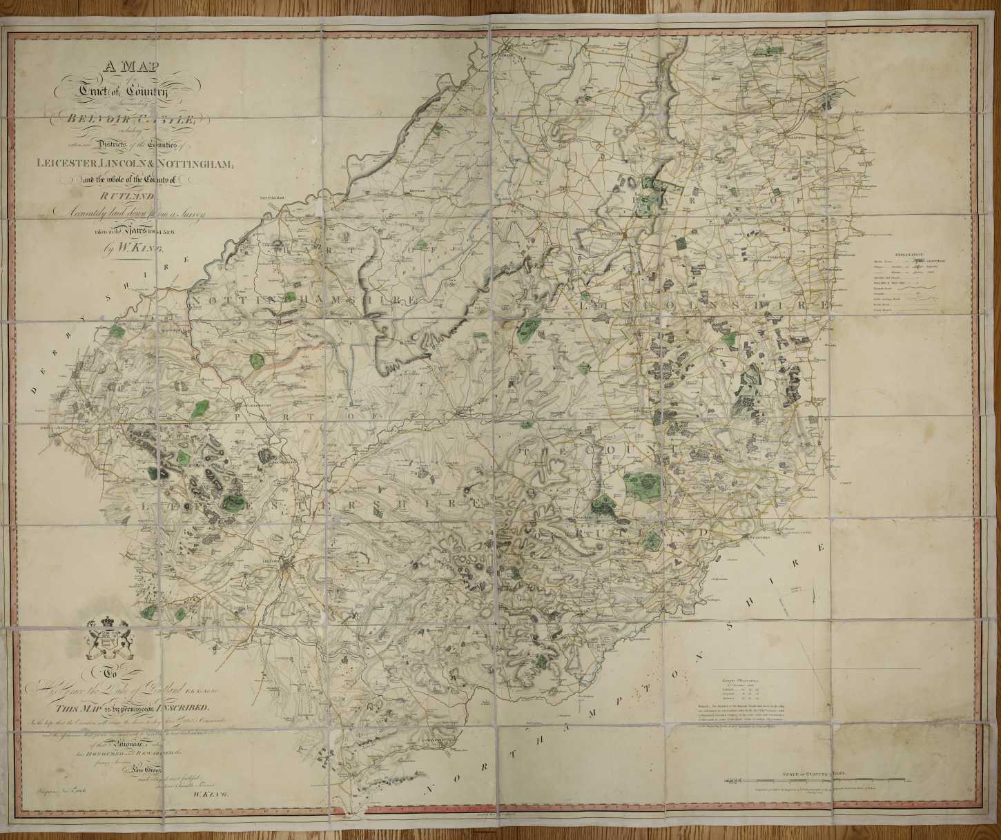 A Map of a Tract of Country Surrounding Belvoir Castle; including ...