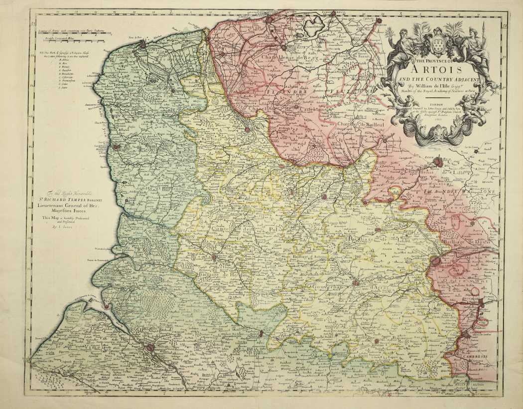 The Province of Artois and the country adjacent By William de l'Isle ...