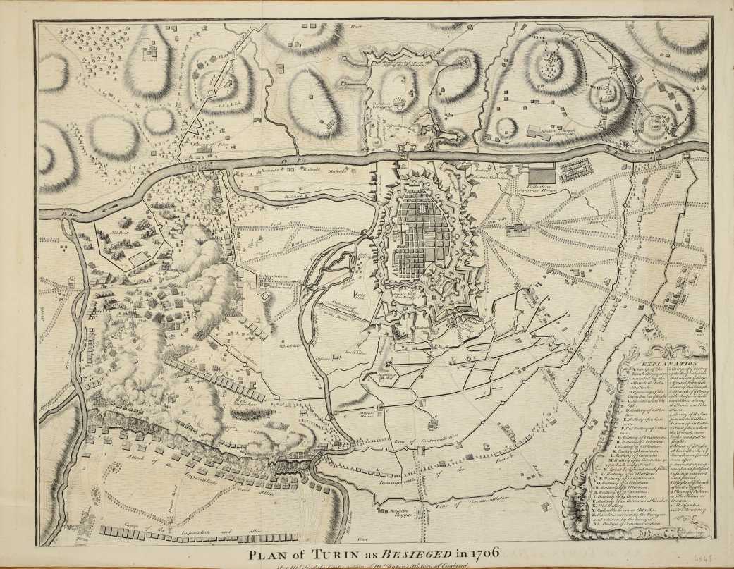 Plan of Turin as Besieged in 1706 ...