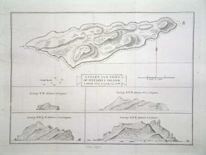 A Chart and Views of Pitcairn's Island