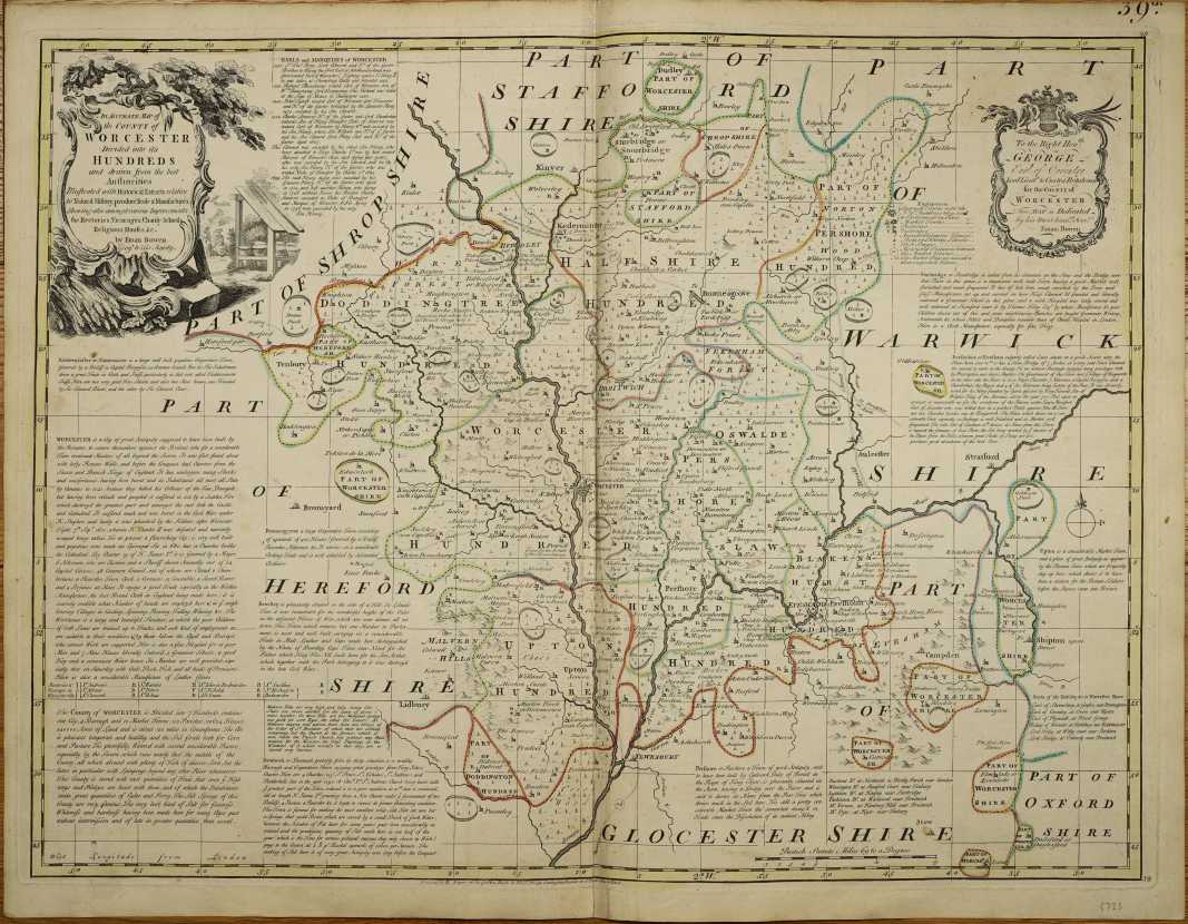 An Accurate Map of the County of Worcester, Divided into its Hundreds