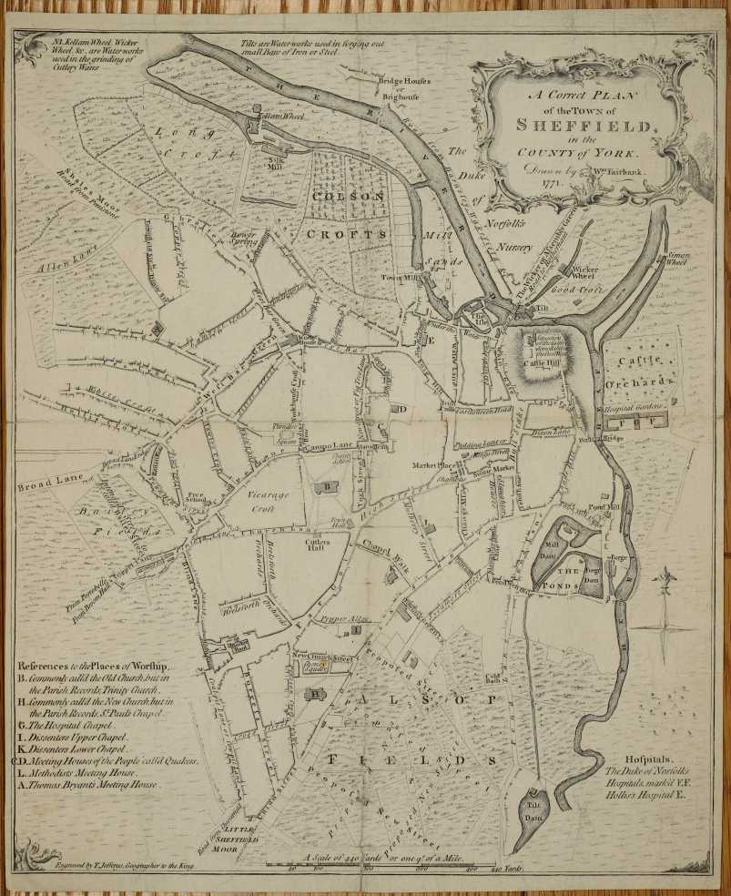 A Correct Plan of the Town of Sheffield in the County of York