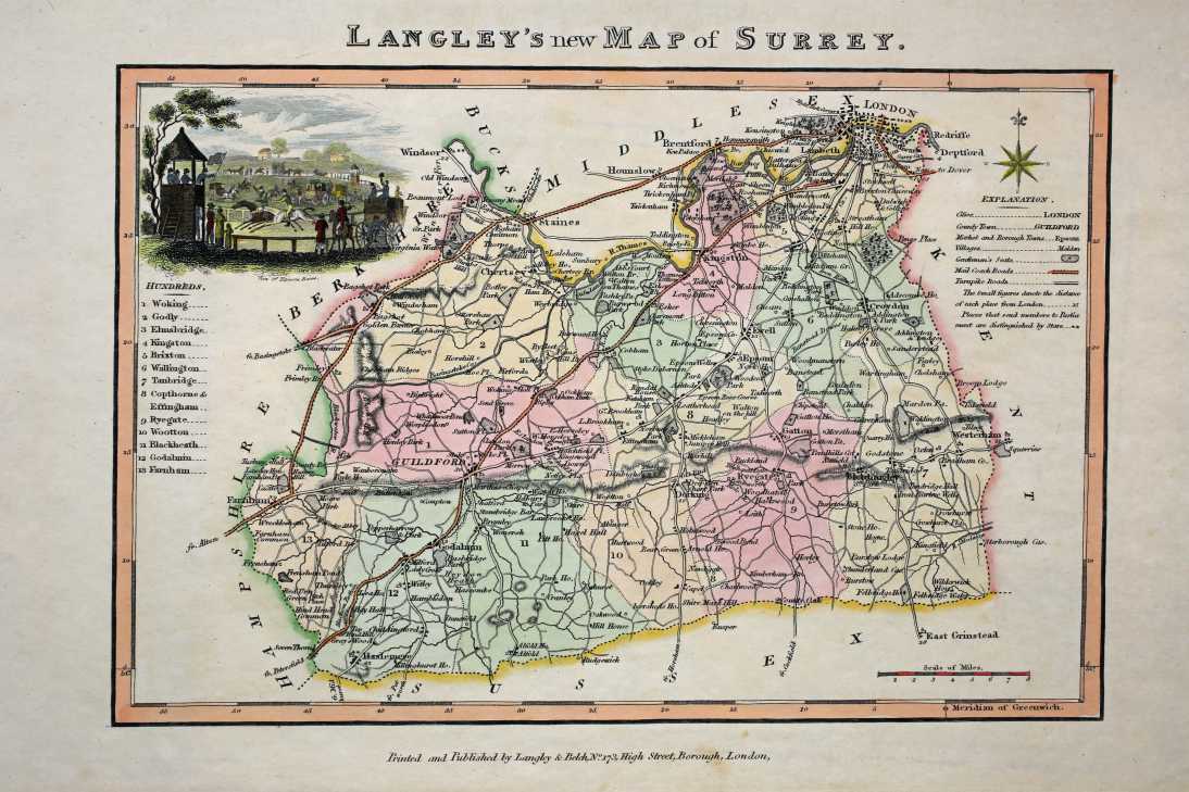 Langley's New Map of Surrey