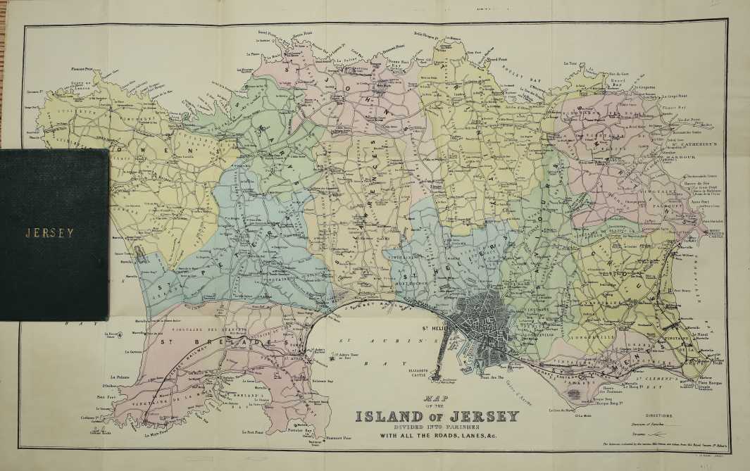 Map Of The Island Of Jersey Divided Into Parishes With all the Roads ...