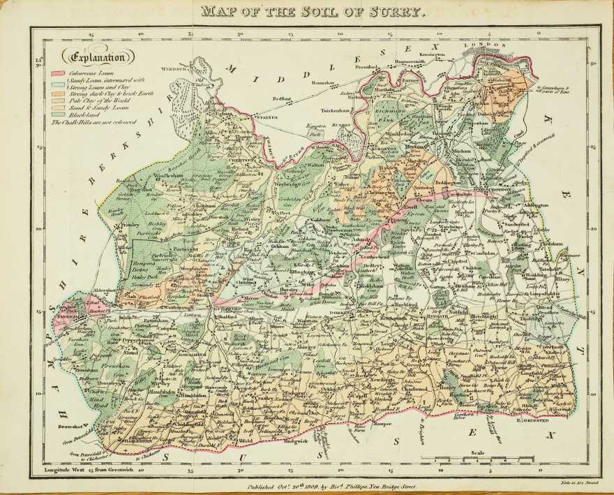 Map of the Soil of Surry