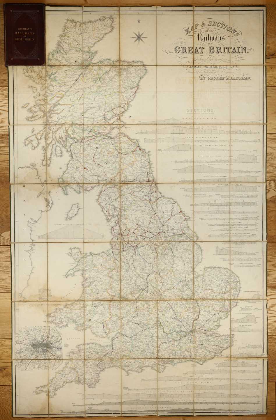 Map & Sections of the Railways of Great Britain. Dedicated by ...