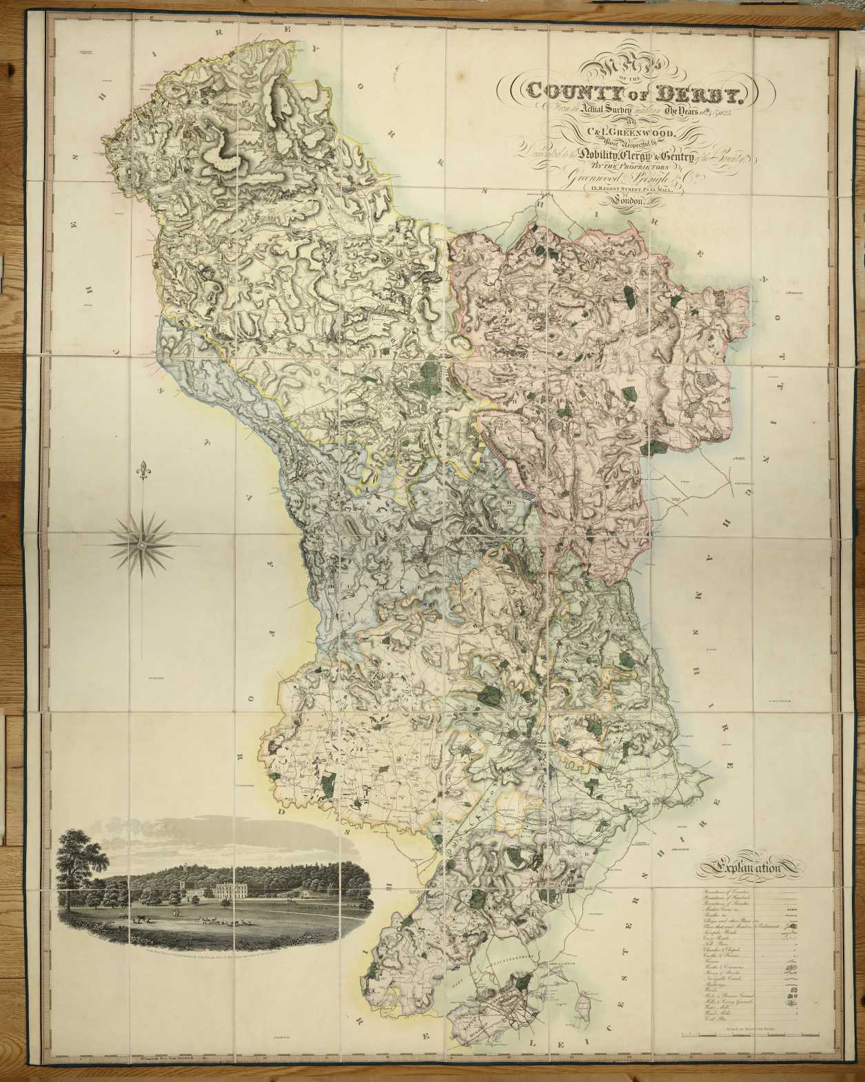 Map of the County of Derby, From an Actual Survey made in The Years ...