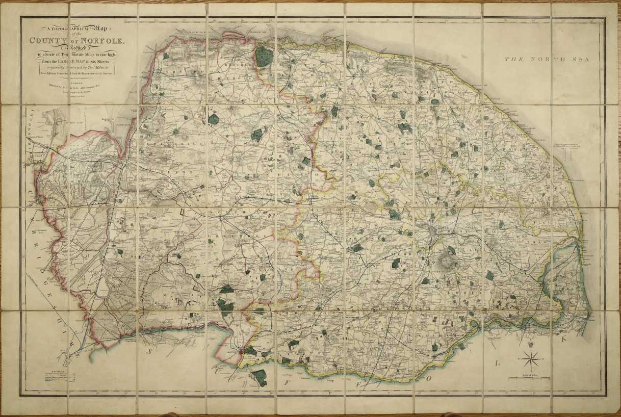 A Topographical Map of the County of Norfolk, Reduced to a Scale of Two ...