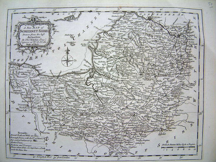 A New Map of Somersetshire