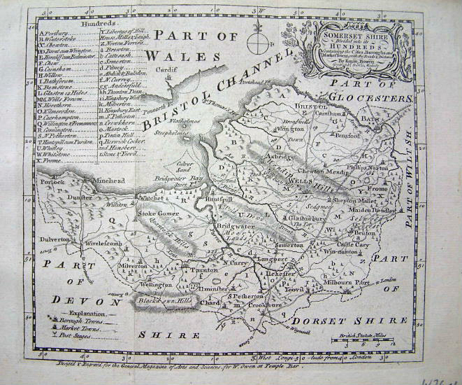 Somersetshire Divided into its Hundreds