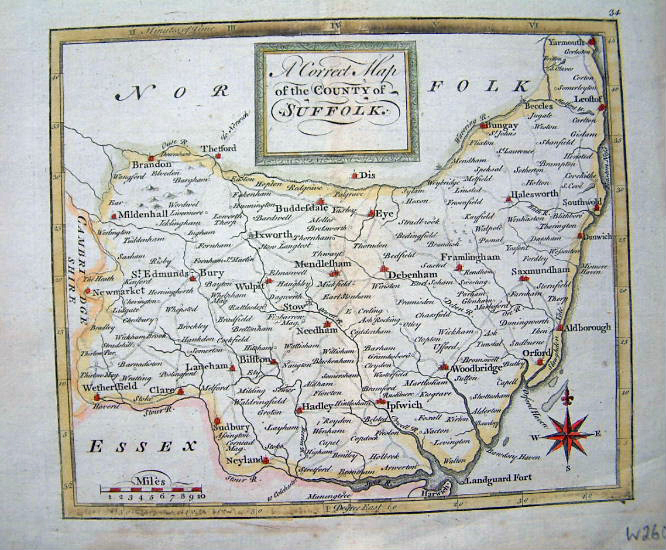 A Correct Map of the County of Suffolk
