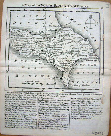 A Map of the North Riding of Yorkshire