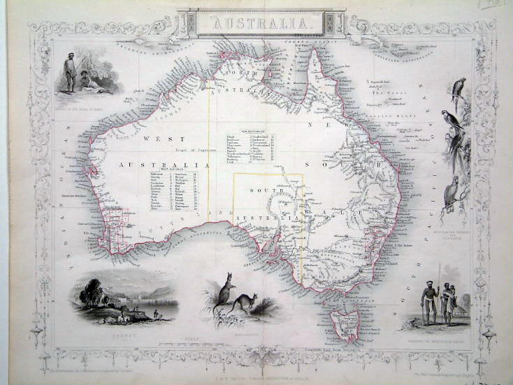 Australia, Set of 6 maps