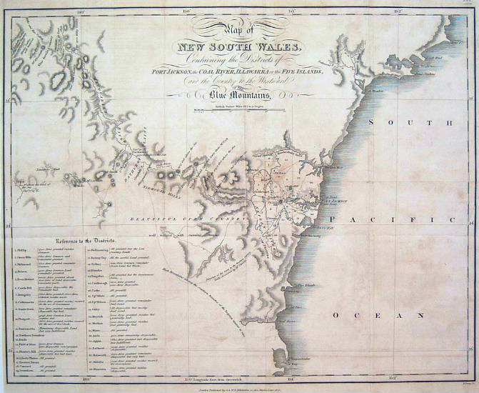 Map of New South Wales, containing the districts of Port Jackson…