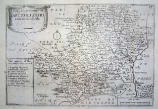A Mapp of Hartfordshire with its Hundreds
