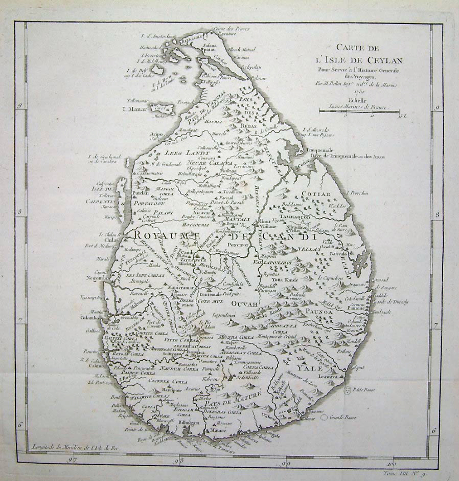 Carte de L'Isle de Ceylan