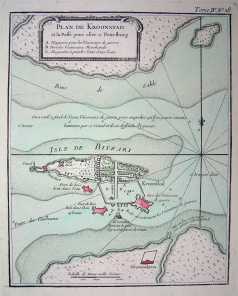 Plan de Kroonstadet la Passe pour aller a Petersburg