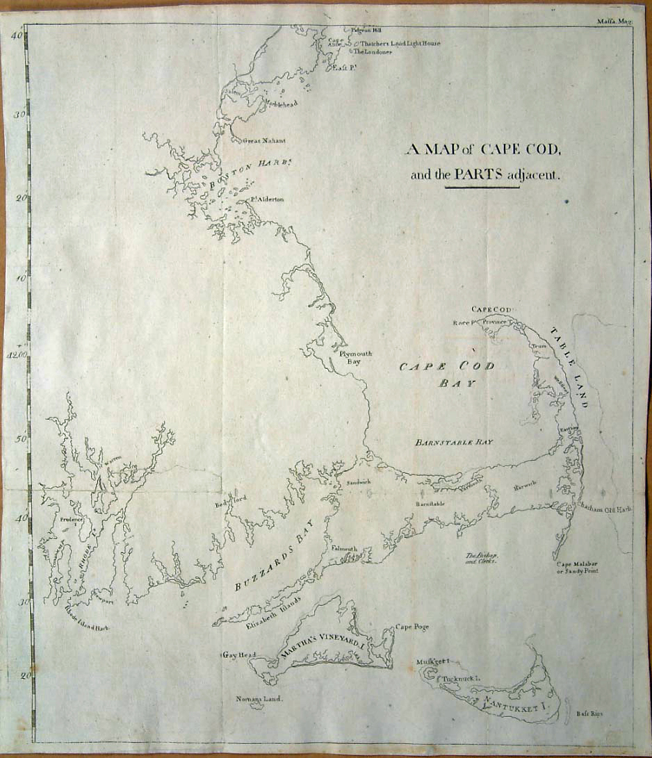 A Map of Cape Cod, and the Parts adjacent