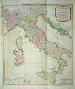 A New Map of Italy, with the Islands of Sicily, Sardinia & Corsica