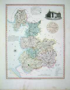 A New Map of the County of Lancashire Divided into Hundreds