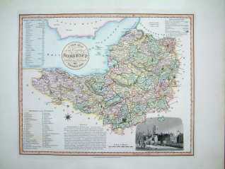 A New Map of the County of Somerset Divided into Hundreds