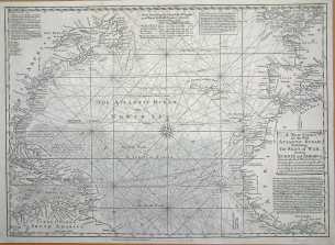A New Chart of the Vast Atlantic Ocean; Exhibiting the Seat of War ...