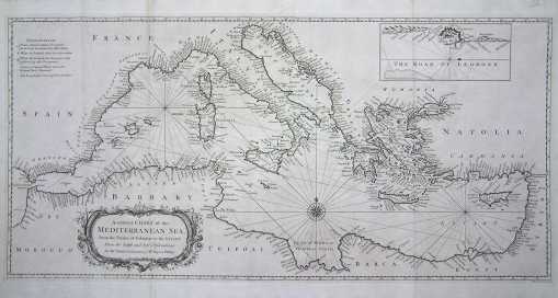 A Correct Chart of the Mediterranean Sea, from the Straits of Gibraltar ...