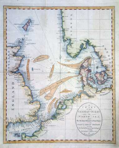 A Chart of the German Ocean or North Sea. from The Shetland Islands to ...