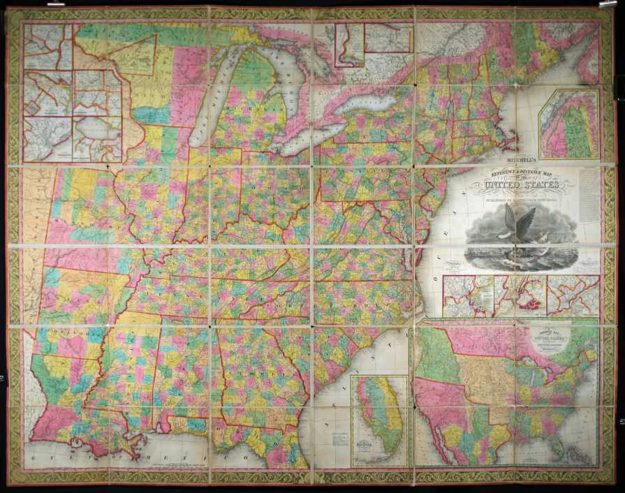 Mitchell's Reference & Distance Map of the United States ...