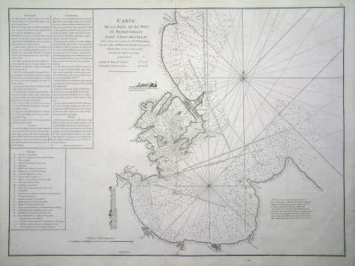 Carte de la Baye et du Port de Trinquemalay dans l'Isle de Ceylan Levee ...
