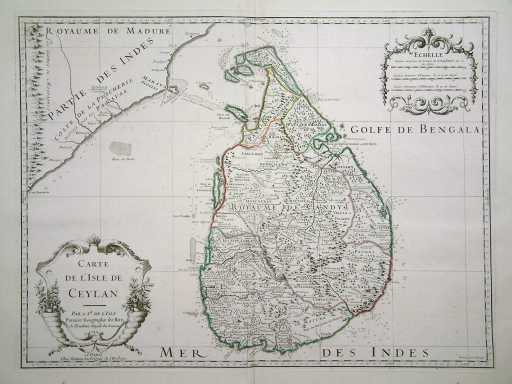 Carte de l'Isle de Ceylan