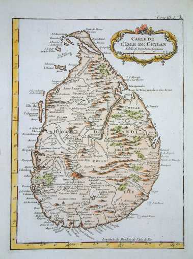 Carte de l'Isle de Ceylan