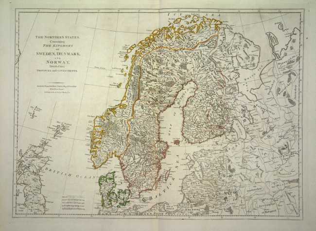 A New Map of the Northern States Containing the Kingdoms of Sweden ...