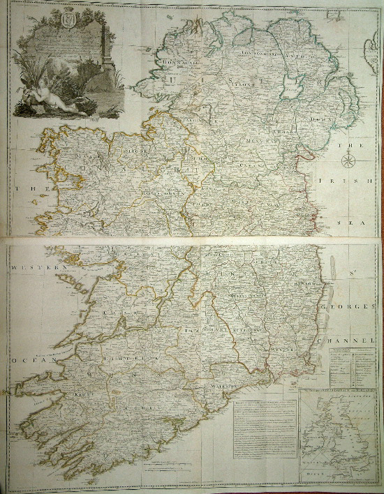 A Map of The Kingdom of Ireland, Divided into Provinces Counties and ...
