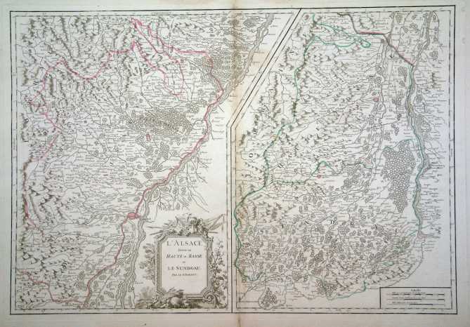 L'Alsace divisee en Haute et Basse et Le Sundgau