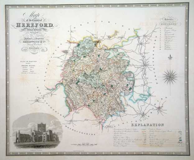 Map of the County of Hereford