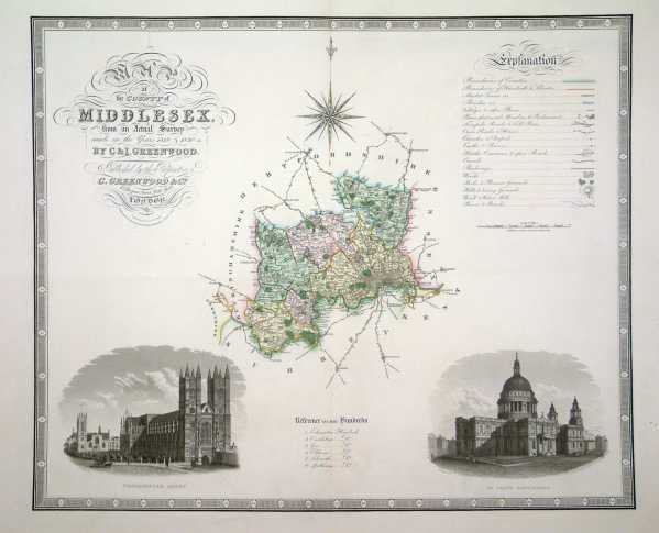 Map of the County of Middlesex