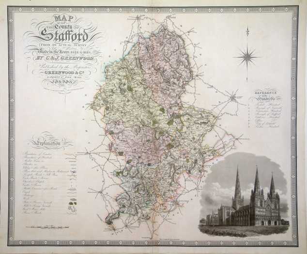 Map of the County of Stafford