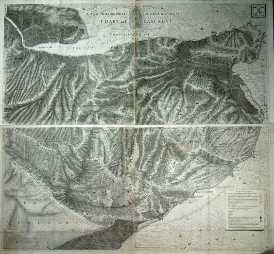A New Philosphico Chorographical Chart of East-Kent Invented and ...
