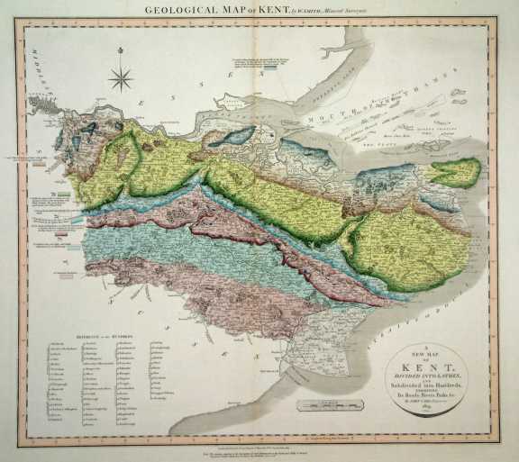 Geological Map of Kent, by W. Smith, Mineral Surveyor [title above]. A ...