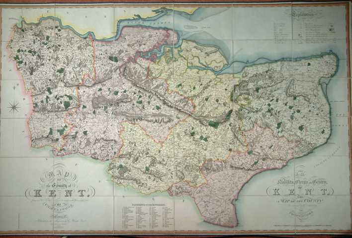 Map of the County of Kent from an actual survey made in the years 1819 ...