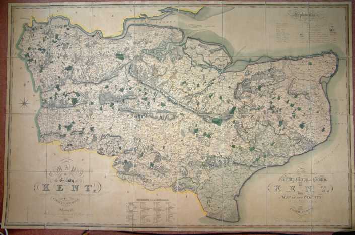 Map of the County of Kent from an actual survey made in the years 1819 ...