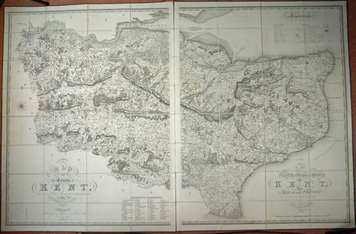 Map of the County of Kent from an actual survey made in the years 1819 ...