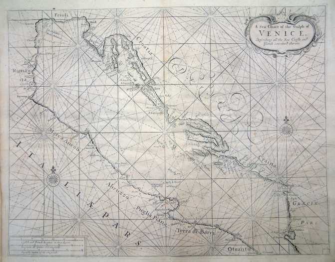 A Sea Chart of the Gulph of Venice Describing all the Sea Coasts and ...