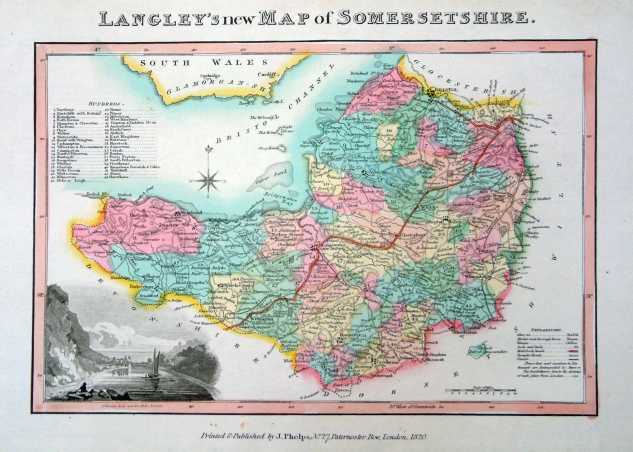 Langley's New Map of Somersetshire