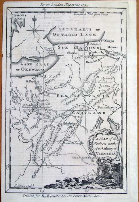 A Map of the Western Parts of the Colony of Virginia