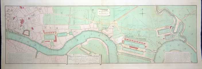 Plan of the Late Improvements in the Port of London, with the Roads ...