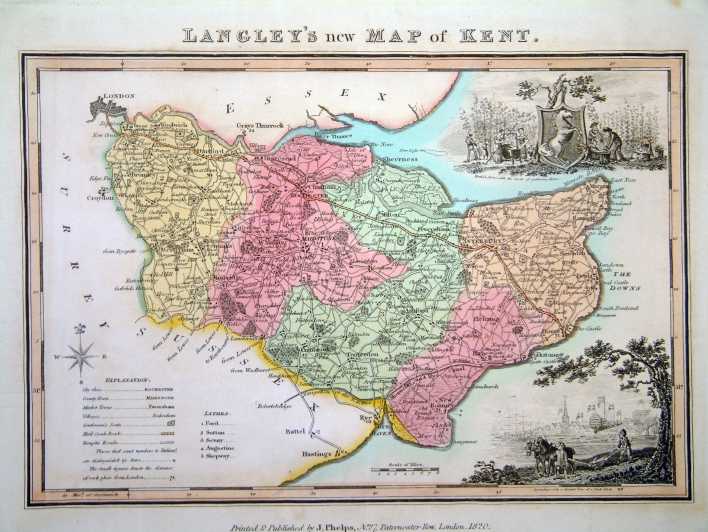 Langley's New Map of Kent